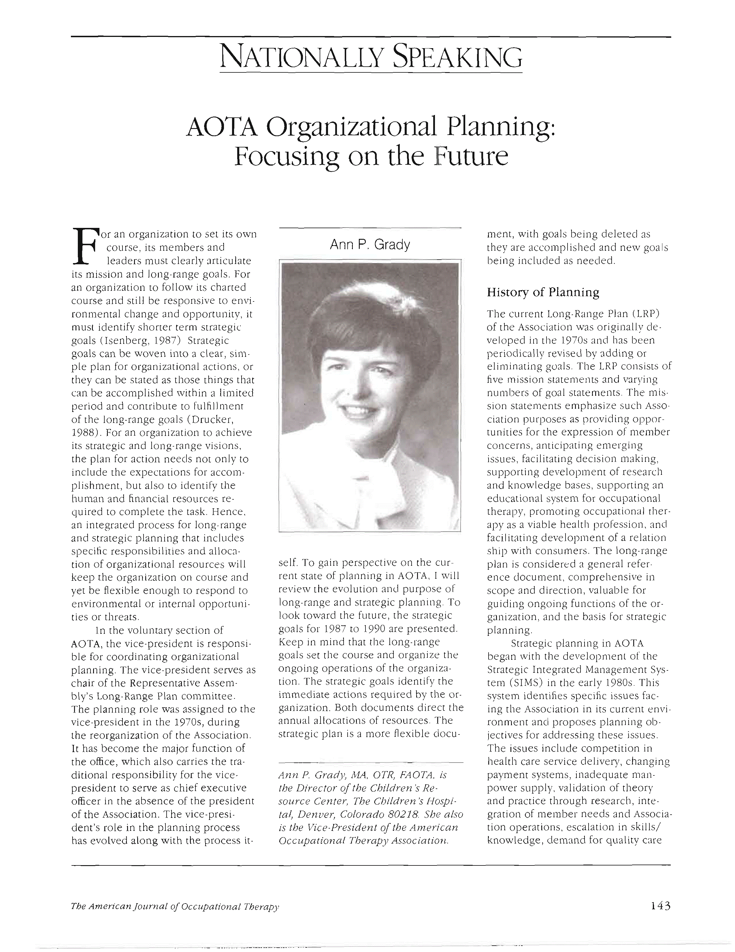 AOTA Organizational Planning: Focusing on the Future | The American ...