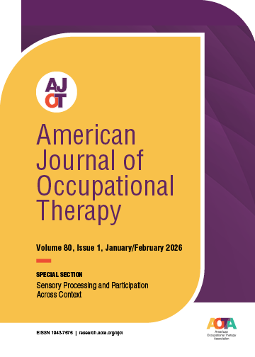 The American Journal of Occupational Therapy | American Occupational ...
